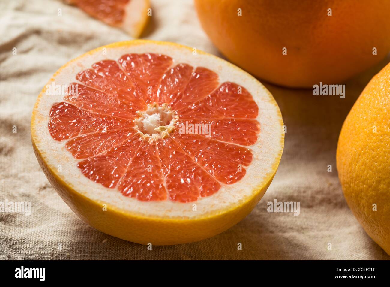 Raw Organic Ruby Red Grapefruit Ready to Eat Stock Photo - Alamy