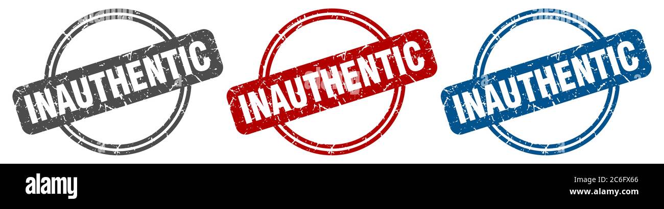 inauthentic stamp. inauthentic sign. inauthentic label set Stock Vector ...