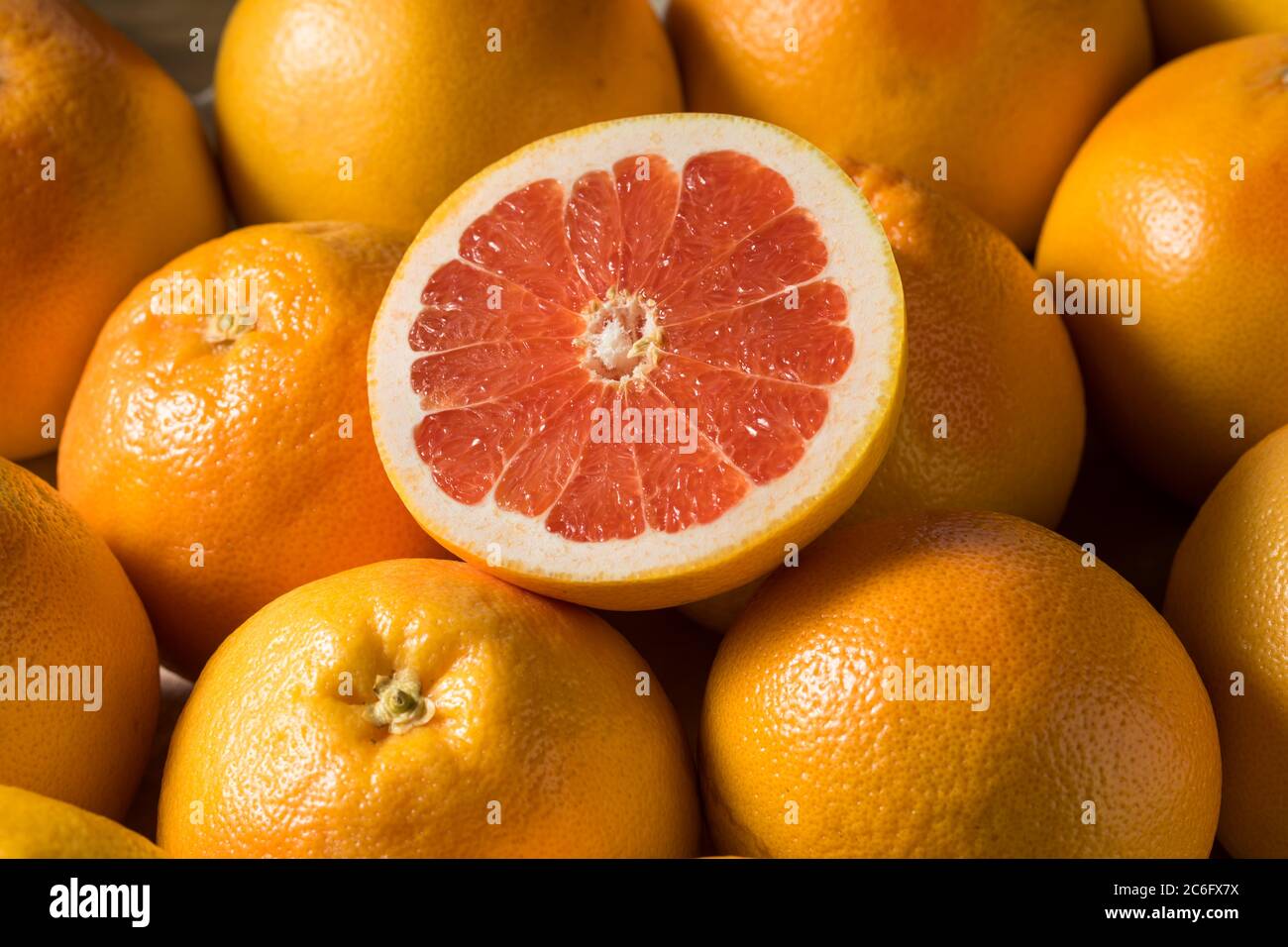 Raw Organic Ruby Red Grapefruit Ready to Eat Stock Photo - Alamy