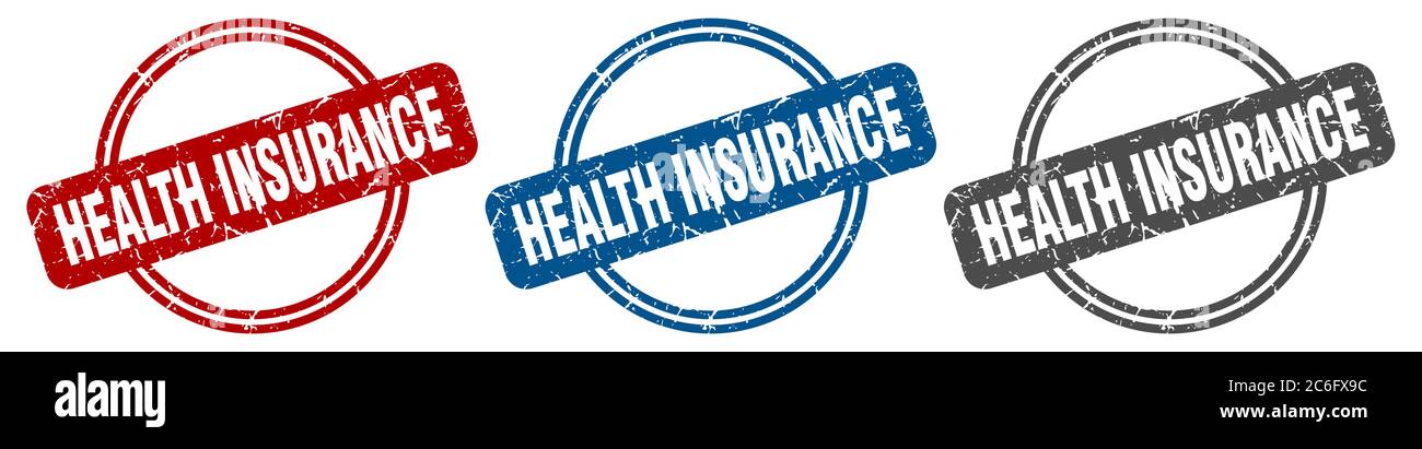 health insurance stamp. health insurance sign. health insurance label ...