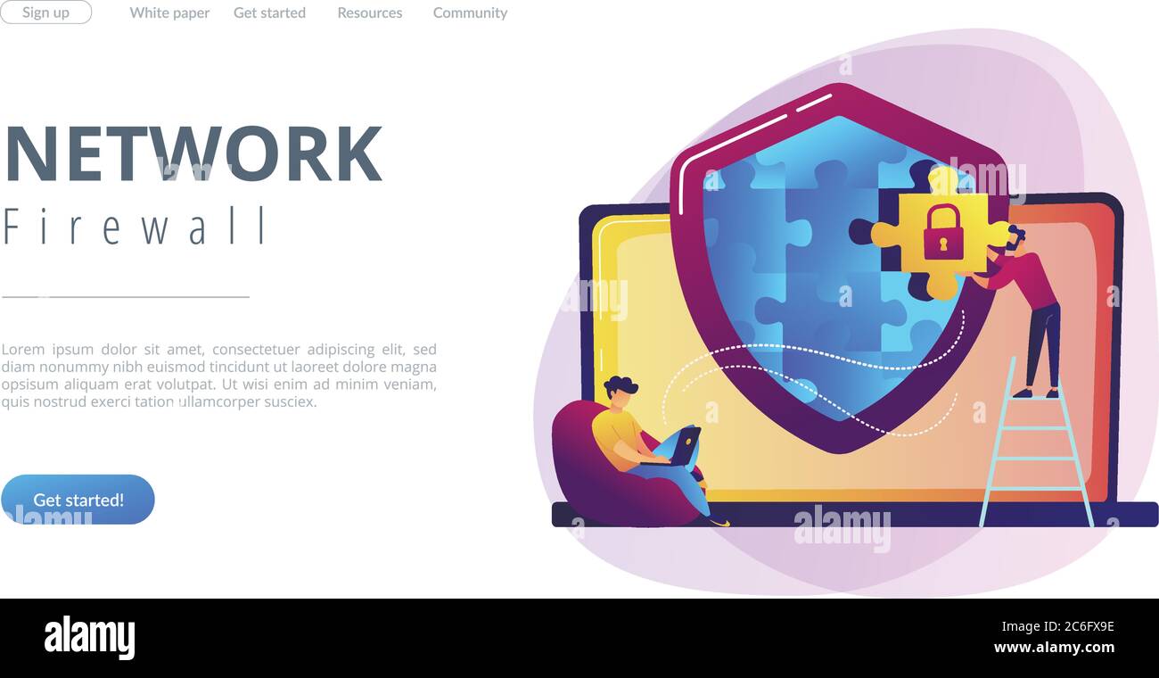 Firewall concept landing page Stock Vector Image & Art - Alamy