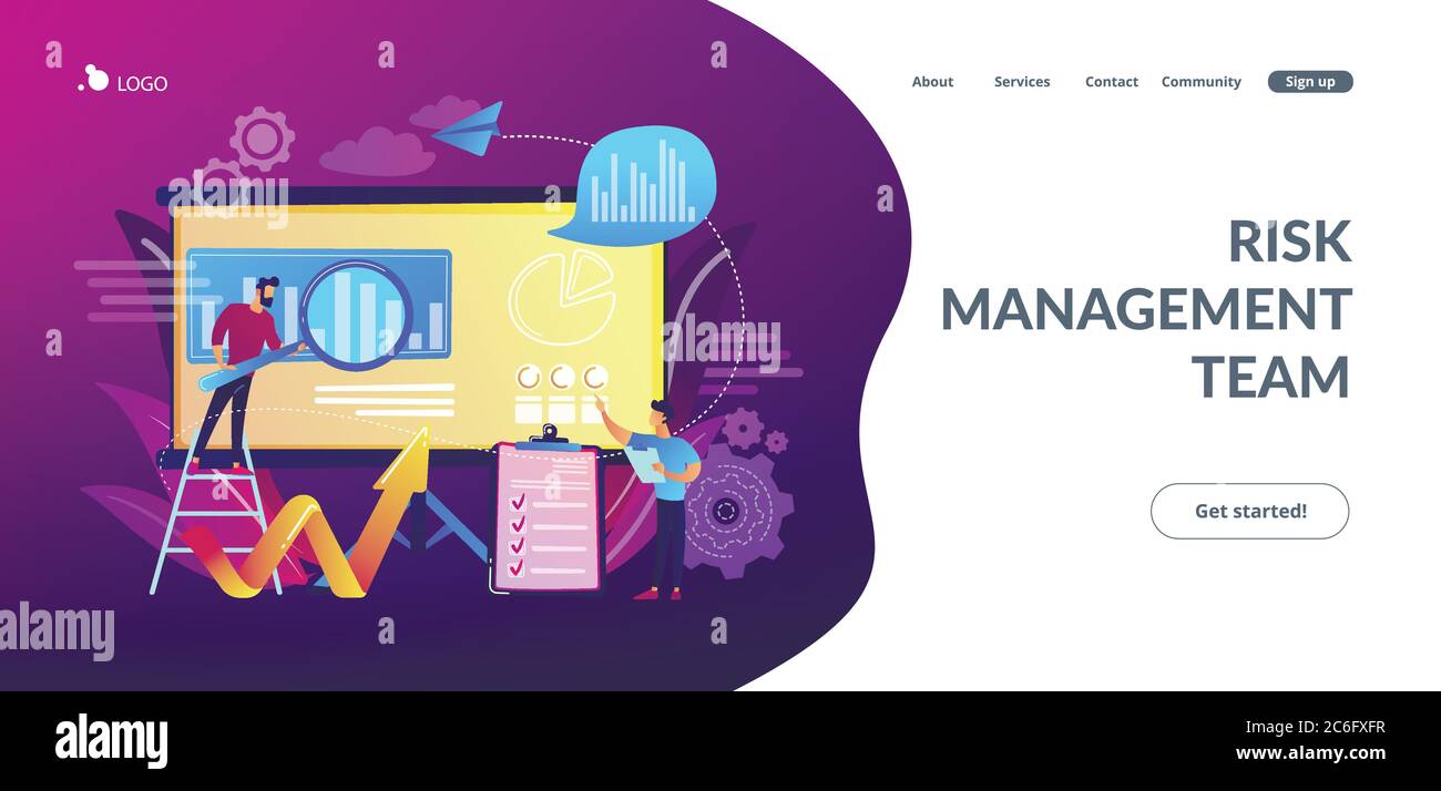 Risk managementconcept landing page Stock Vector Image & Art - Alamy