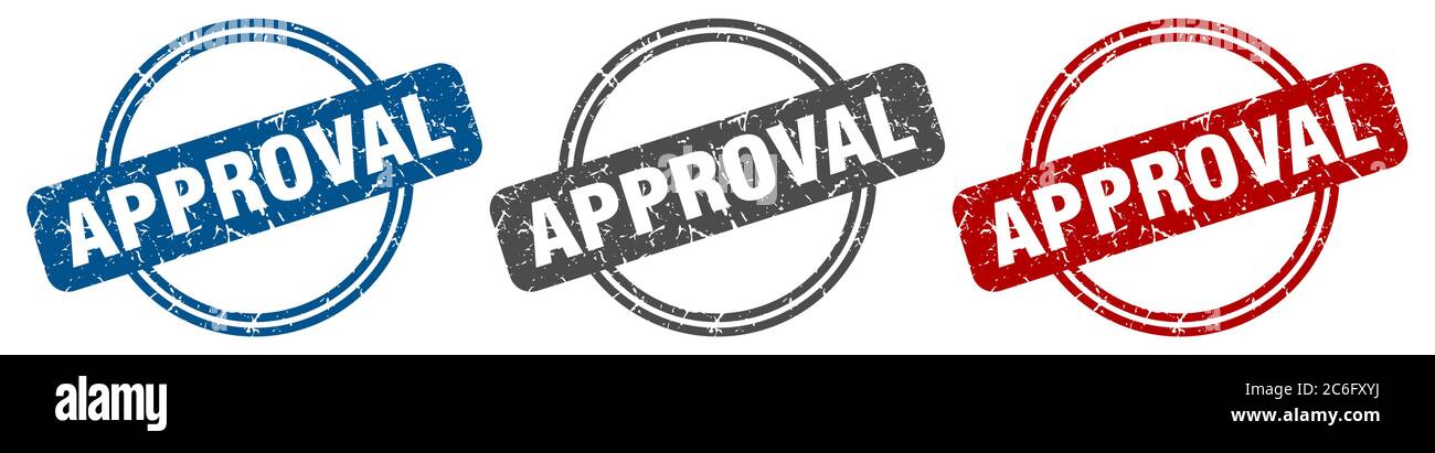 approval stamp. approval sign. approval label set Stock Vector Image ...