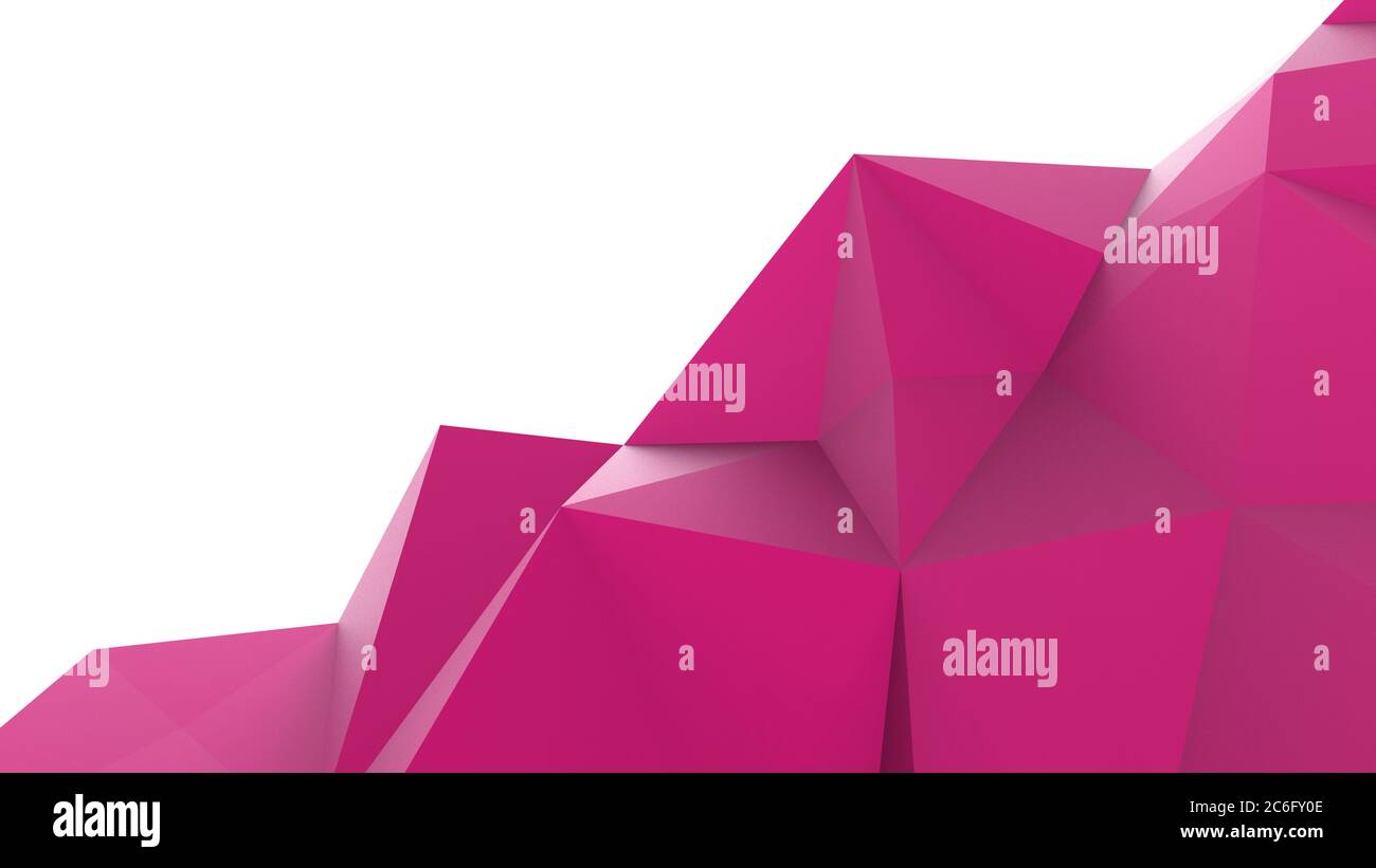 Pink abstract modern crystal background. Polygon, Line, Triangle ...