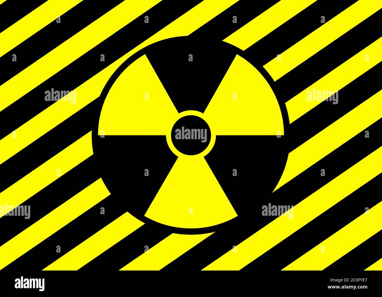 Warning sign attention radioactive area is dangerous Stock Vector Image ...