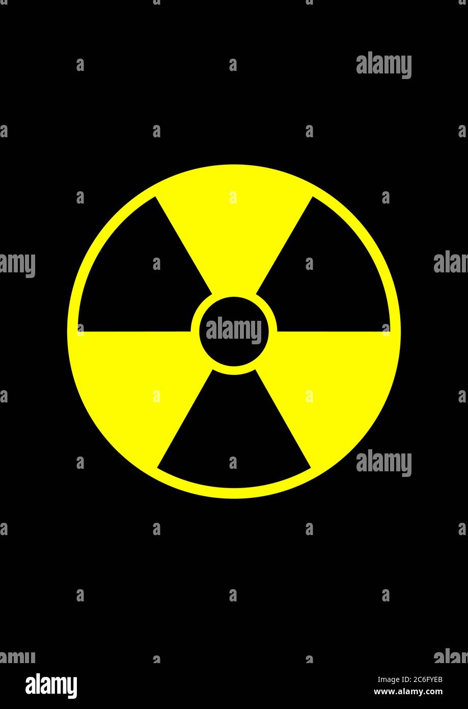 Warning sign attention radioactive area is dangerous Stock Vector Image ...