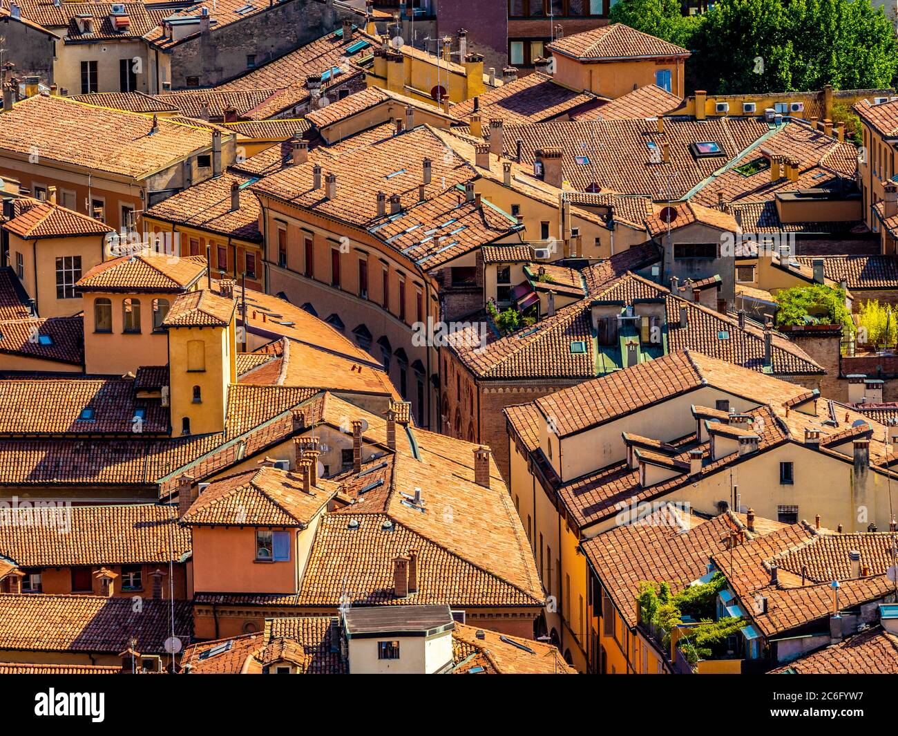 Aerial view of Bologna rooftops. Italy Stock Photo - Alamy