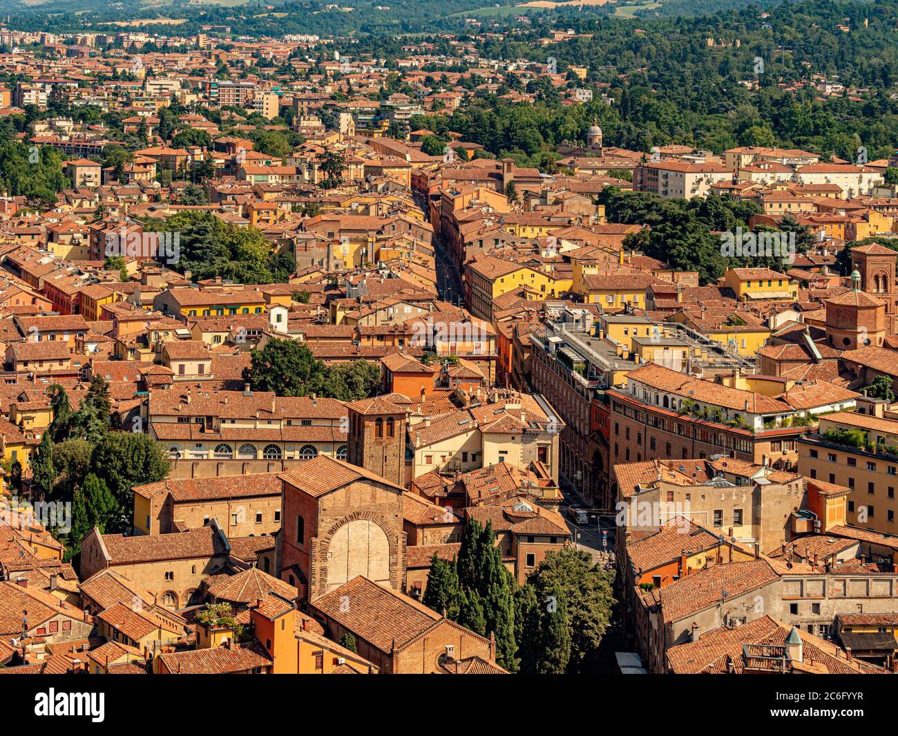 Aerial view of Bologna rooftops. Italy Stock Photo - Alamy