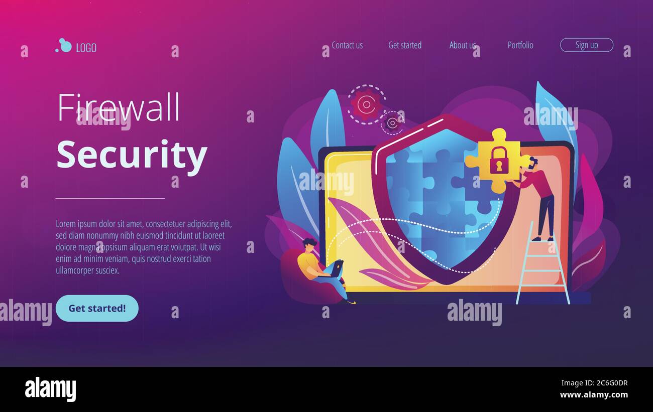 Firewall concept landing page Stock Vector Image & Art - Alamy