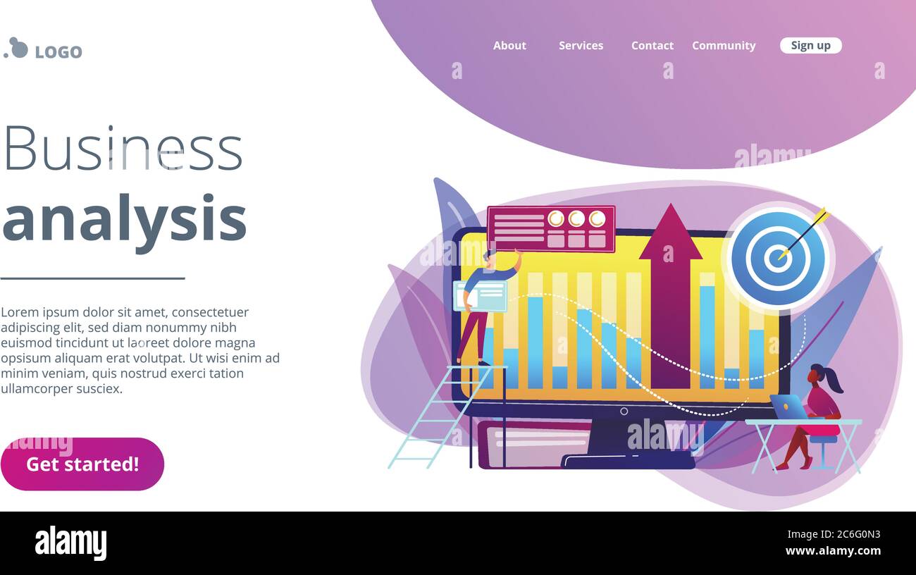 Business Intelligence concept landing page Stock Vector Image & Art - Alamy