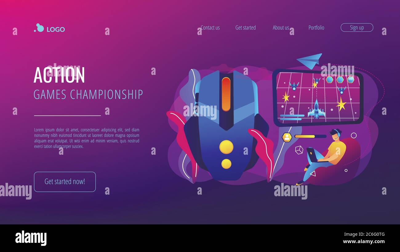 Action video game screen Stock Vector Images - Alamy