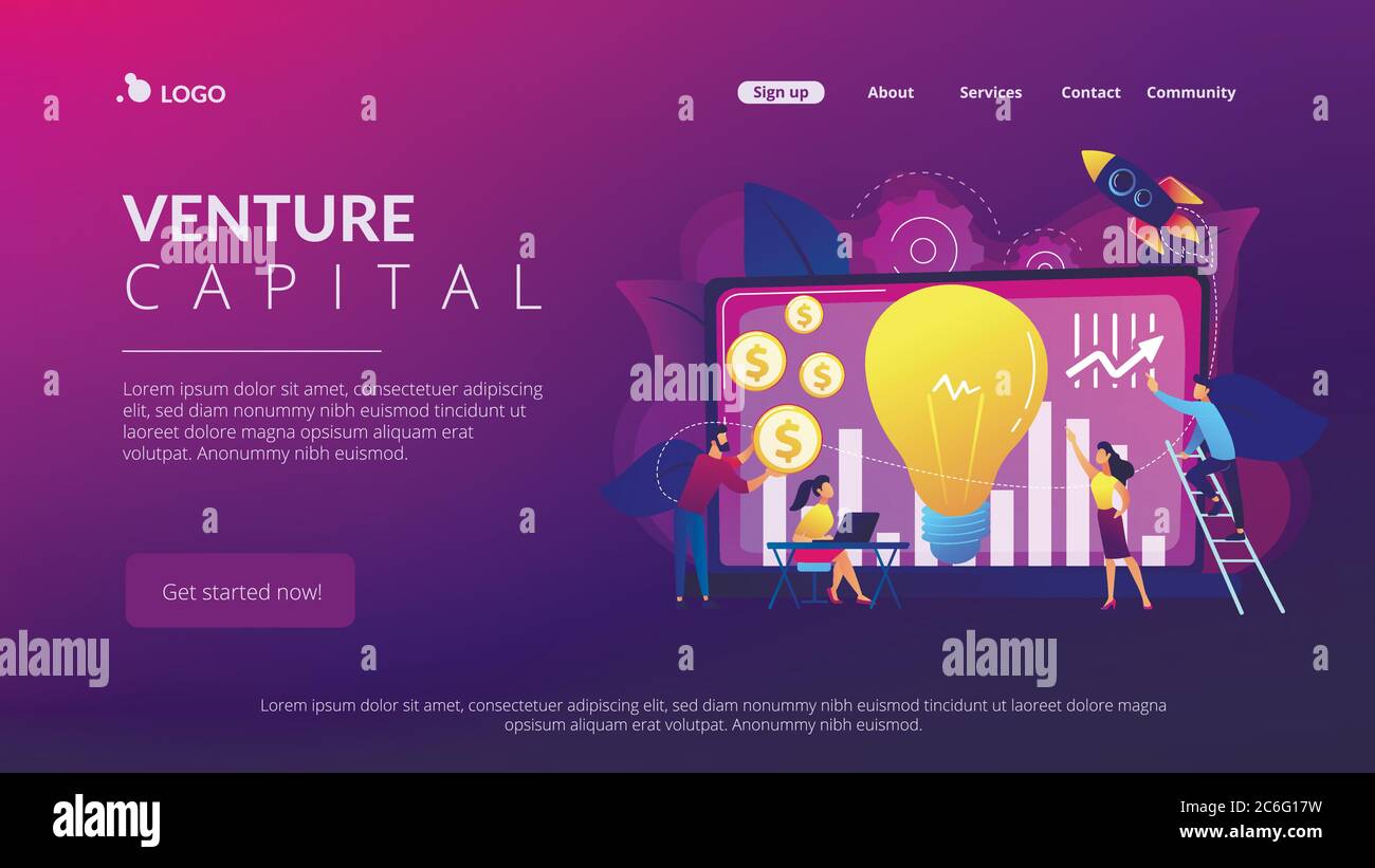Venture investment concept landing page Stock Vector Image & Art - Alamy