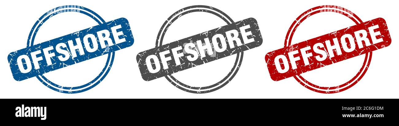 offshore stamp. offshore sign. offshore label set Stock Vector Image ...