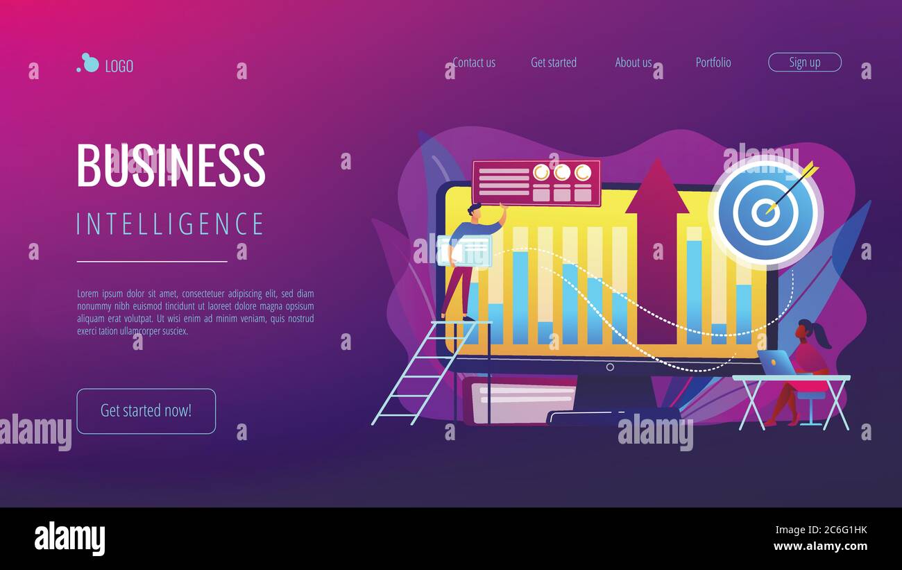 Business Intelligence concept landing page Stock Vector Image & Art - Alamy