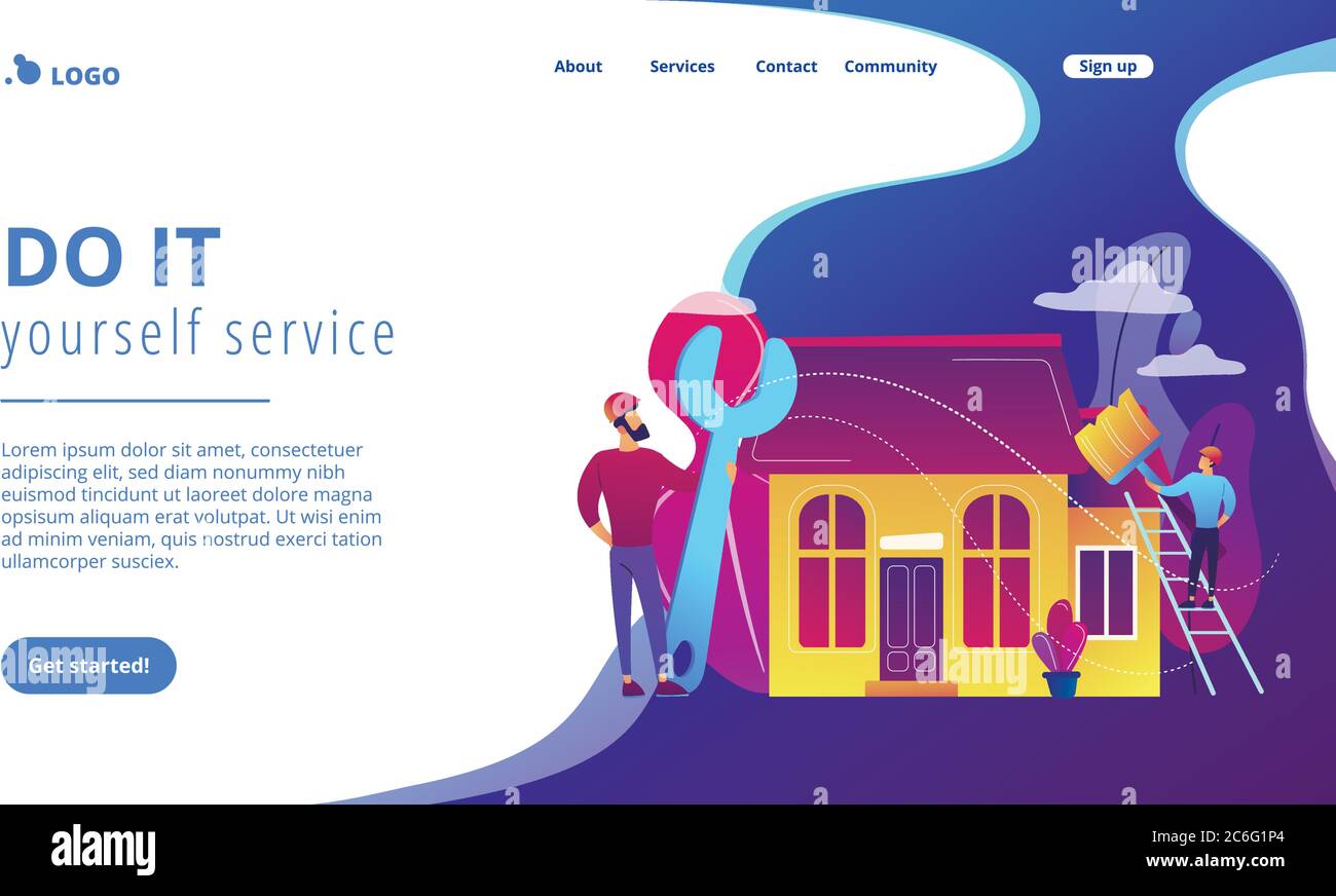 DIY repair concept landing page Stock Vector Image & Art - Alamy