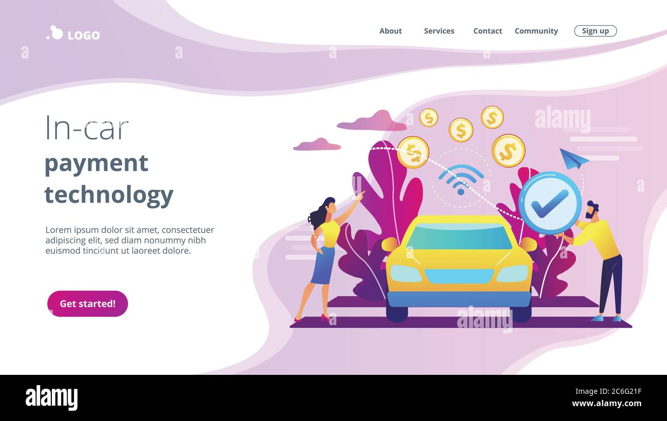 In vehicle payments concept landing page Stock Vector Image & Art - Alamy