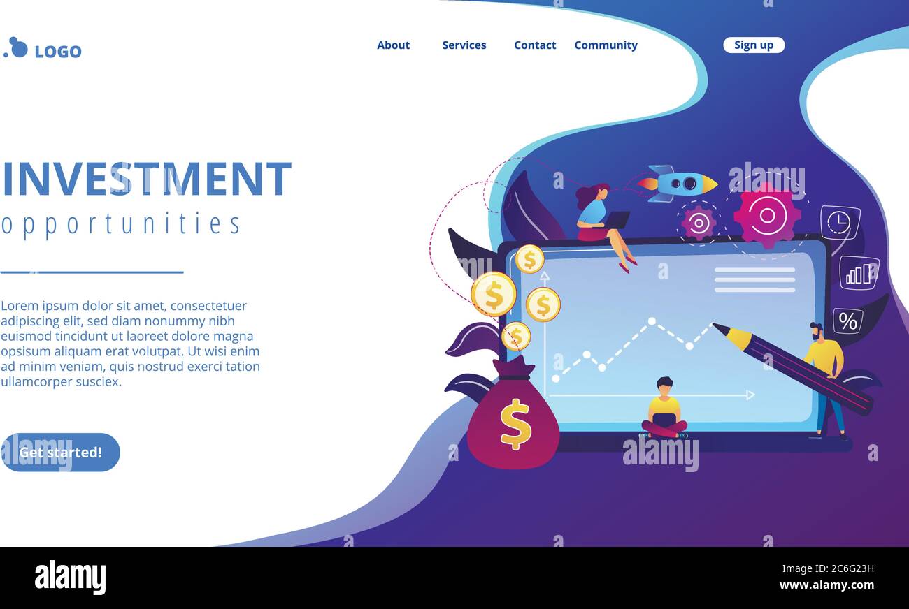 Investment fund concept landing page Stock Vector Image & Art - Alamy