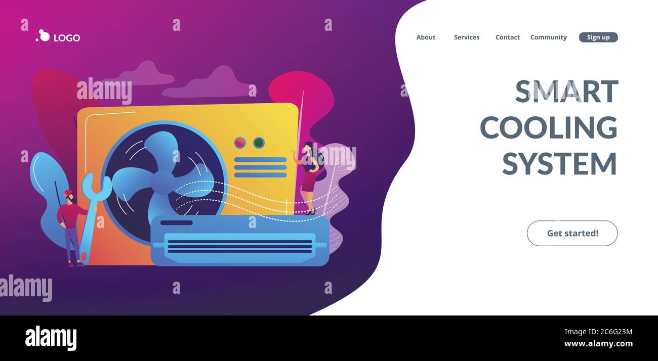 Smart air conditioning system Stock Vector Images - Alamy