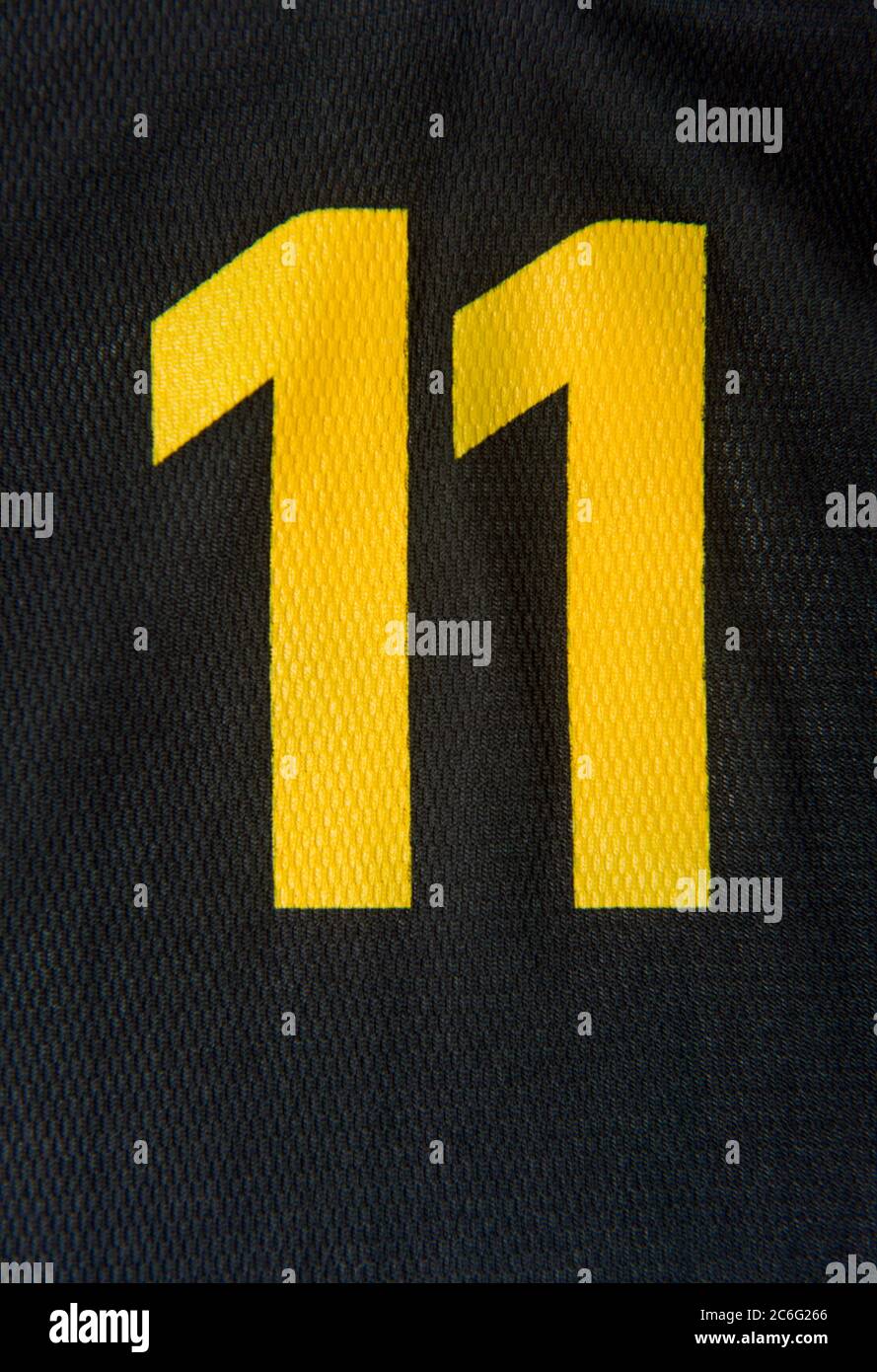 Number eleven on football, basketball, volleyball, hockey, rugby ...