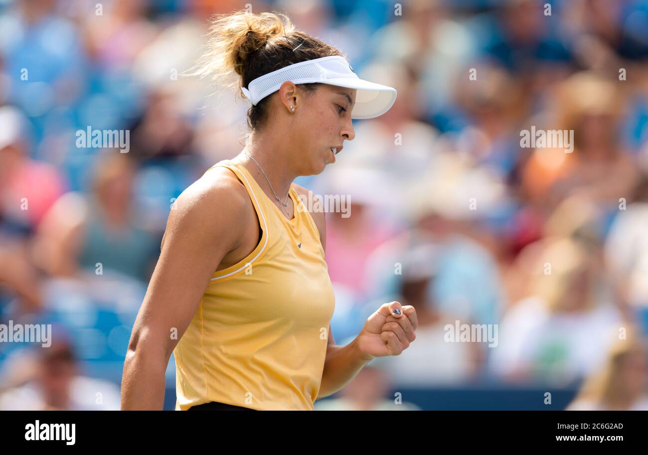 Madison Keys of the United States in action during her semifinal match ...