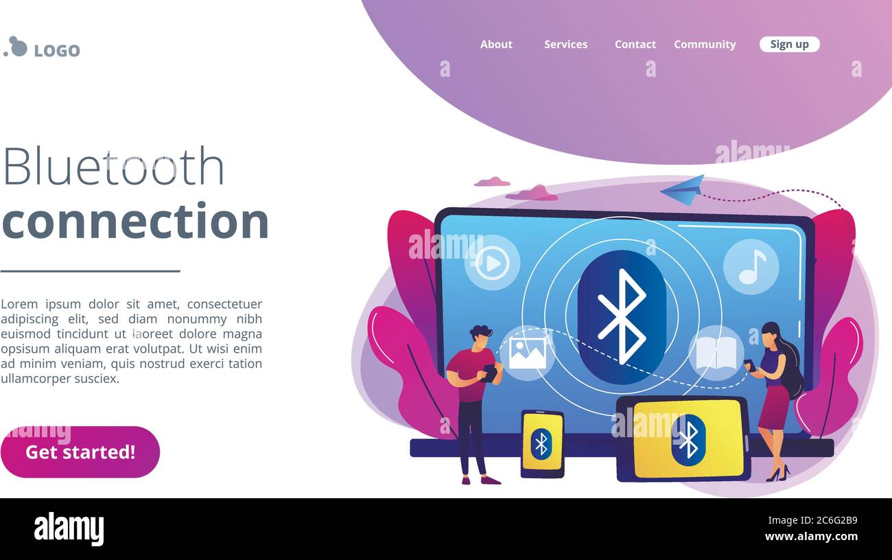 Bluetooth connection Stock Vector Images - Alamy