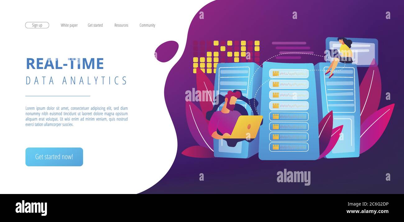 Big data storage concept landing page Stock Vector Image & Art - Alamy