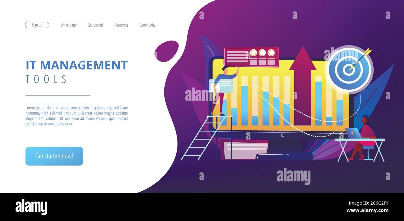 Business Intelligence concept landing page Stock Vector Image & Art - Alamy