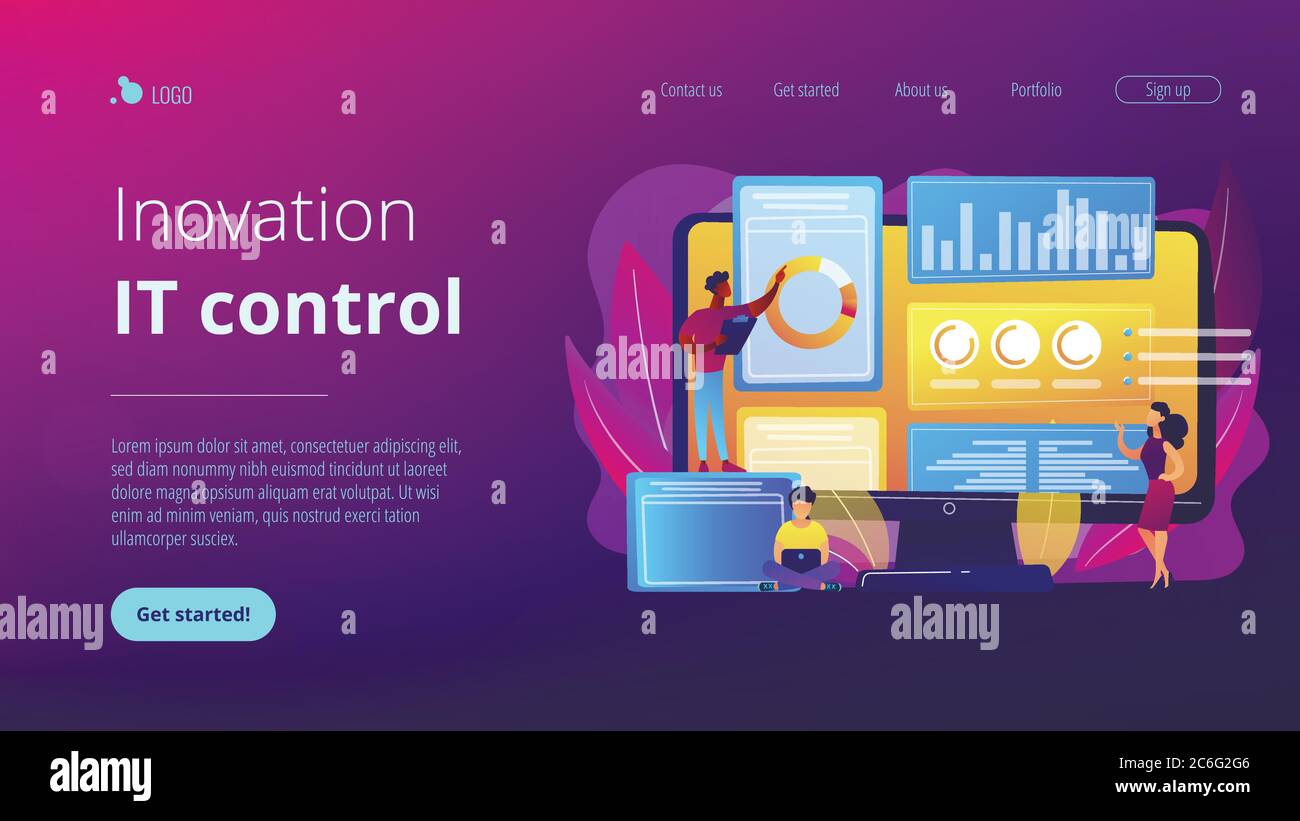 Innovation management software concept landing page Stock Vector Image ...