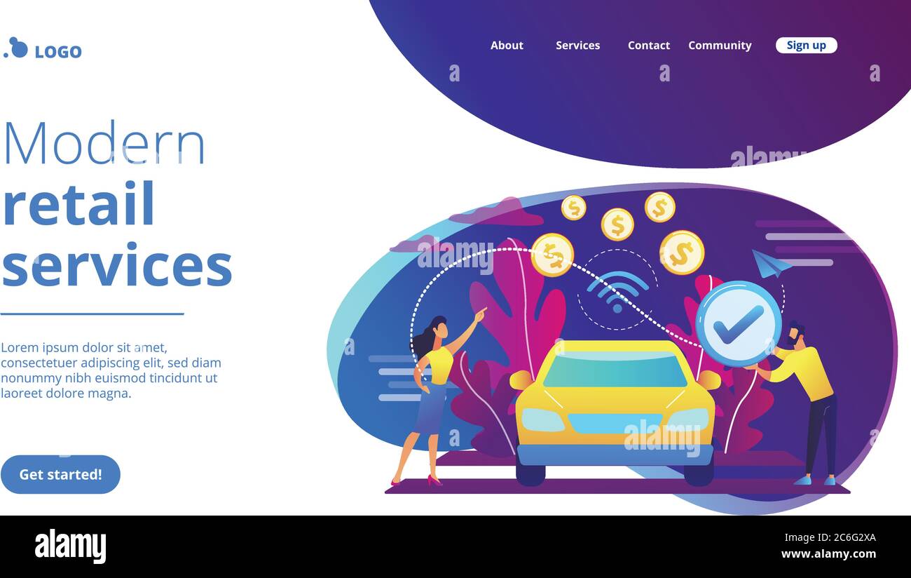 In vehicle payments concept landing page Stock Vector Image & Art - Alamy