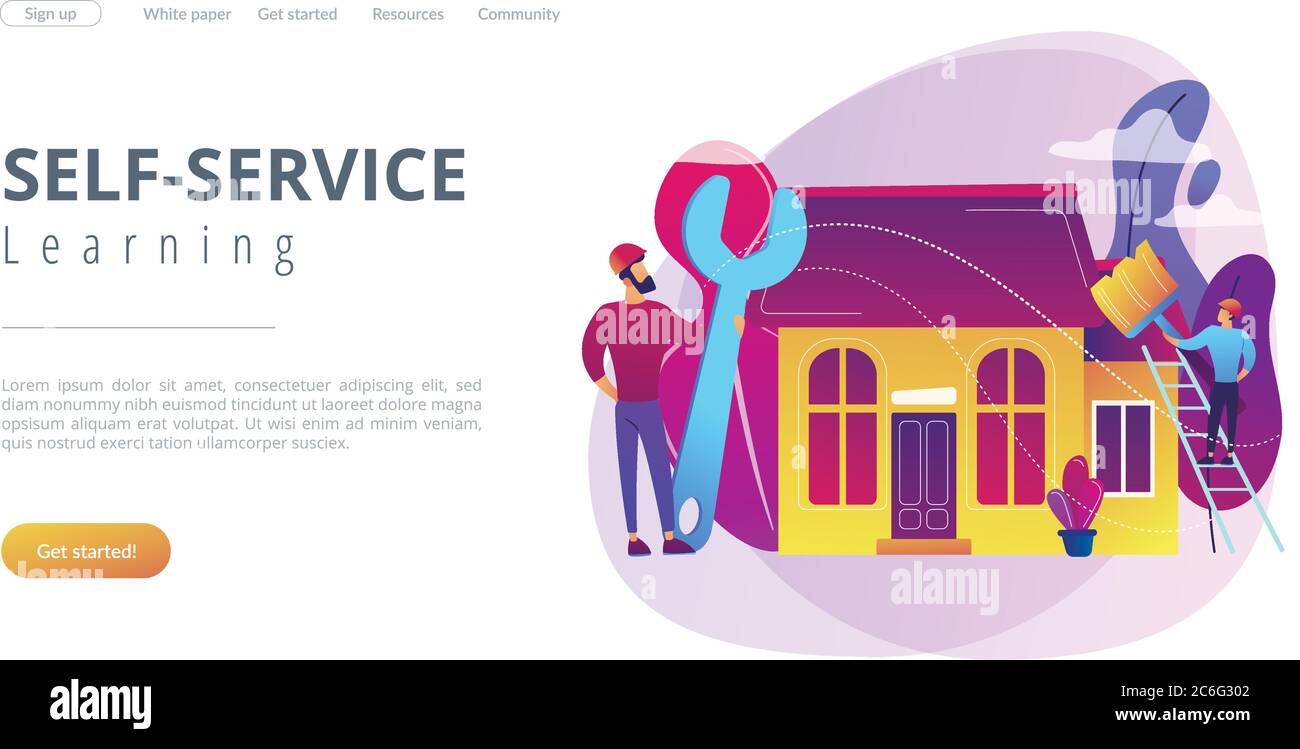 DIY repair concept landing page Stock Vector Image & Art - Alamy