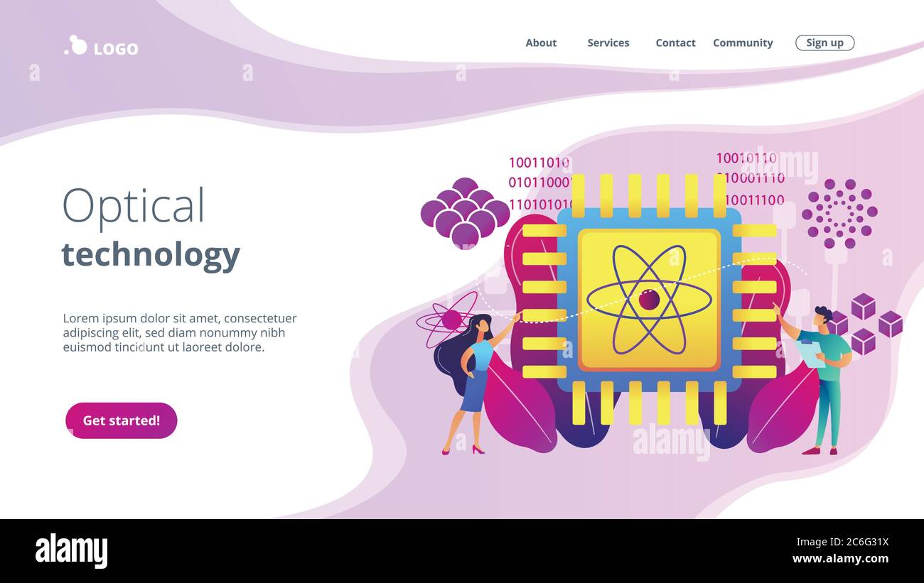 Optical technology concept landing page Stock Vector Image & Art - Alamy