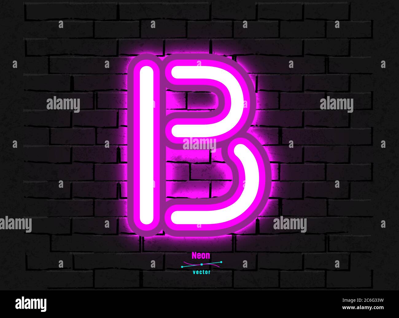 Neon purple letter a Stock Vector Images - Alamy