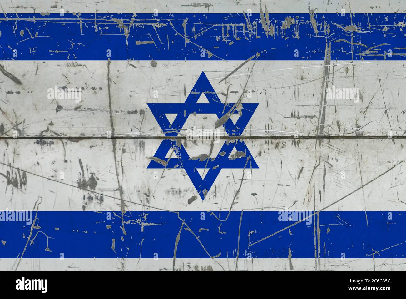Israel flag painted on old hi-res stock photography and images - Alamy