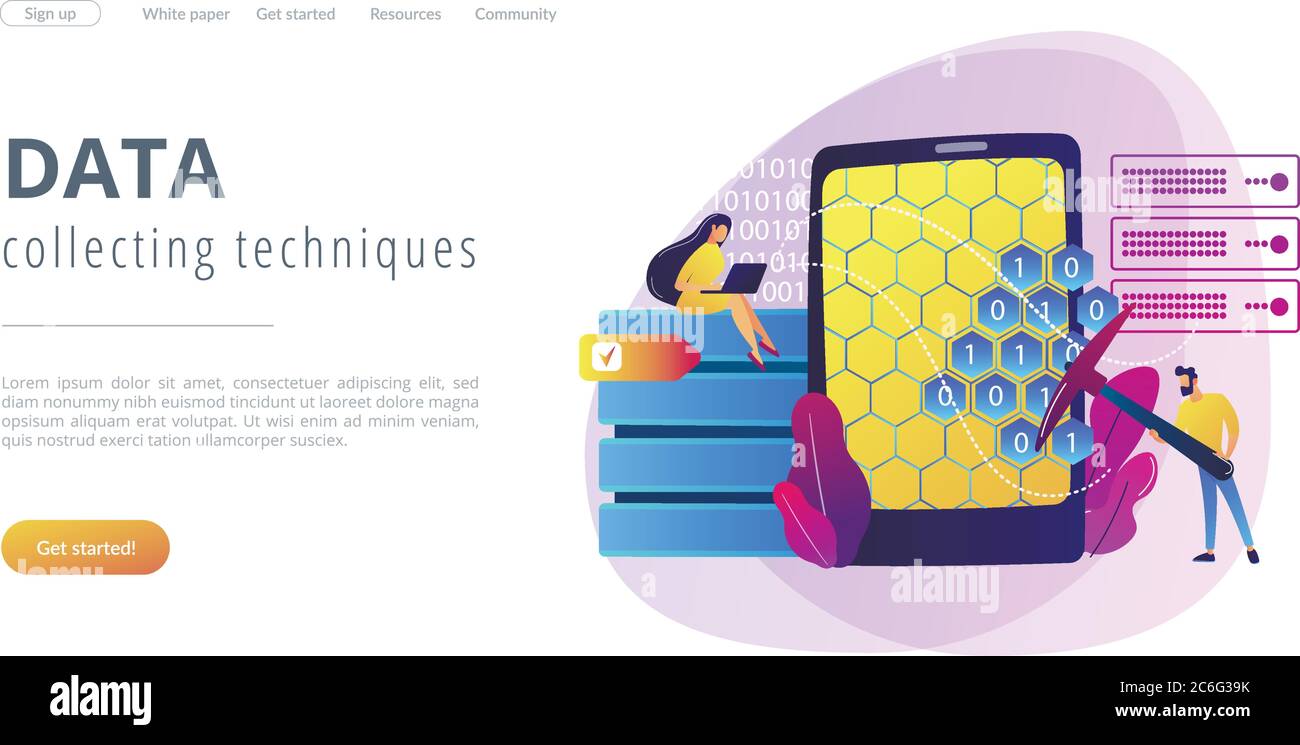 Data mining concept landing page Stock Vector Image & Art - Alamy