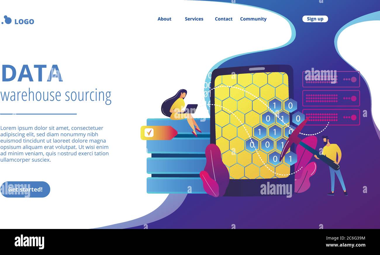 Data mining concept landing page Stock Vector Image & Art - Alamy