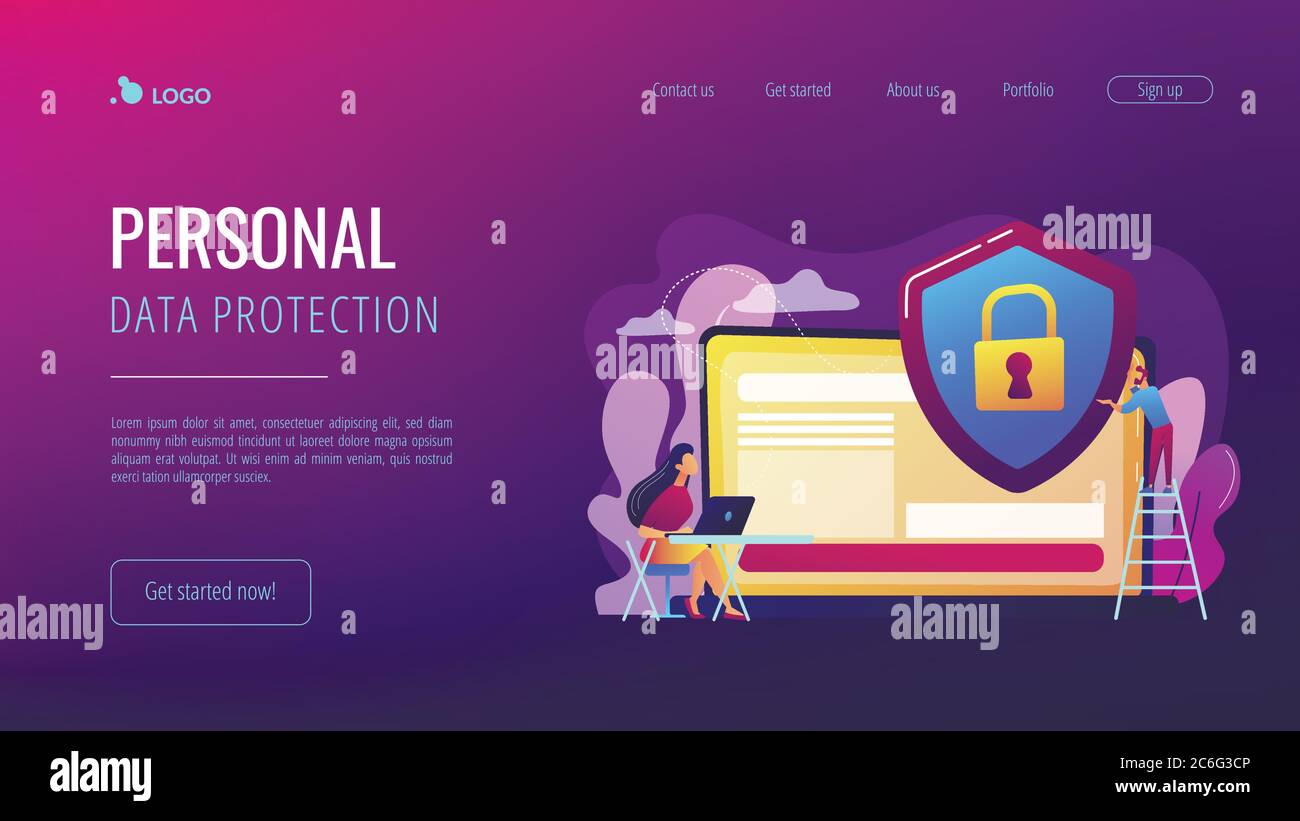 Data privacy concept landing page Stock Vector Image & Art - Alamy