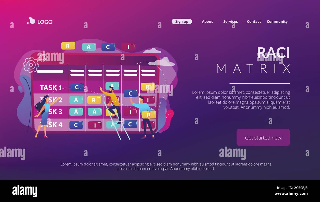 RACI matrix concept landing page Stock Vector Image & Art - Alamy