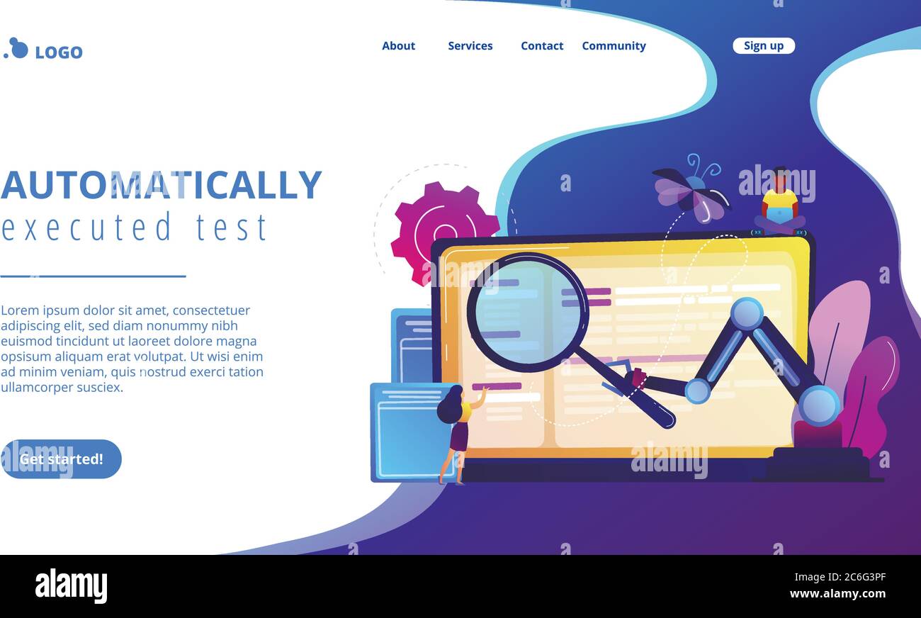 Automated testing concept landing page Stock Vector Image & Art - Alamy Automated testing concept landing page Stock Vector Image & Art - Alamy