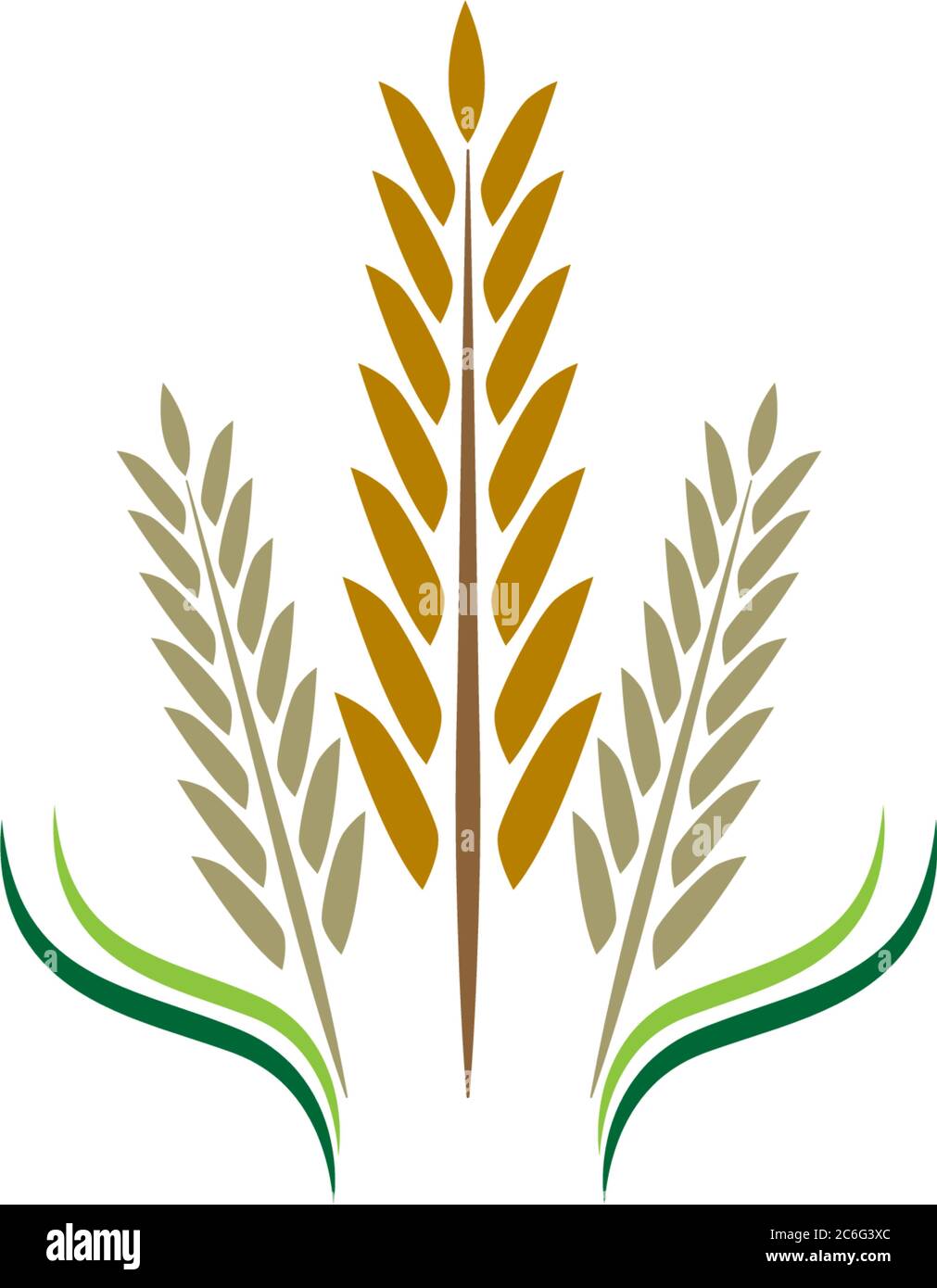 Rice plant logo icon concept illustration Stock Vector Image & Art - Alamy