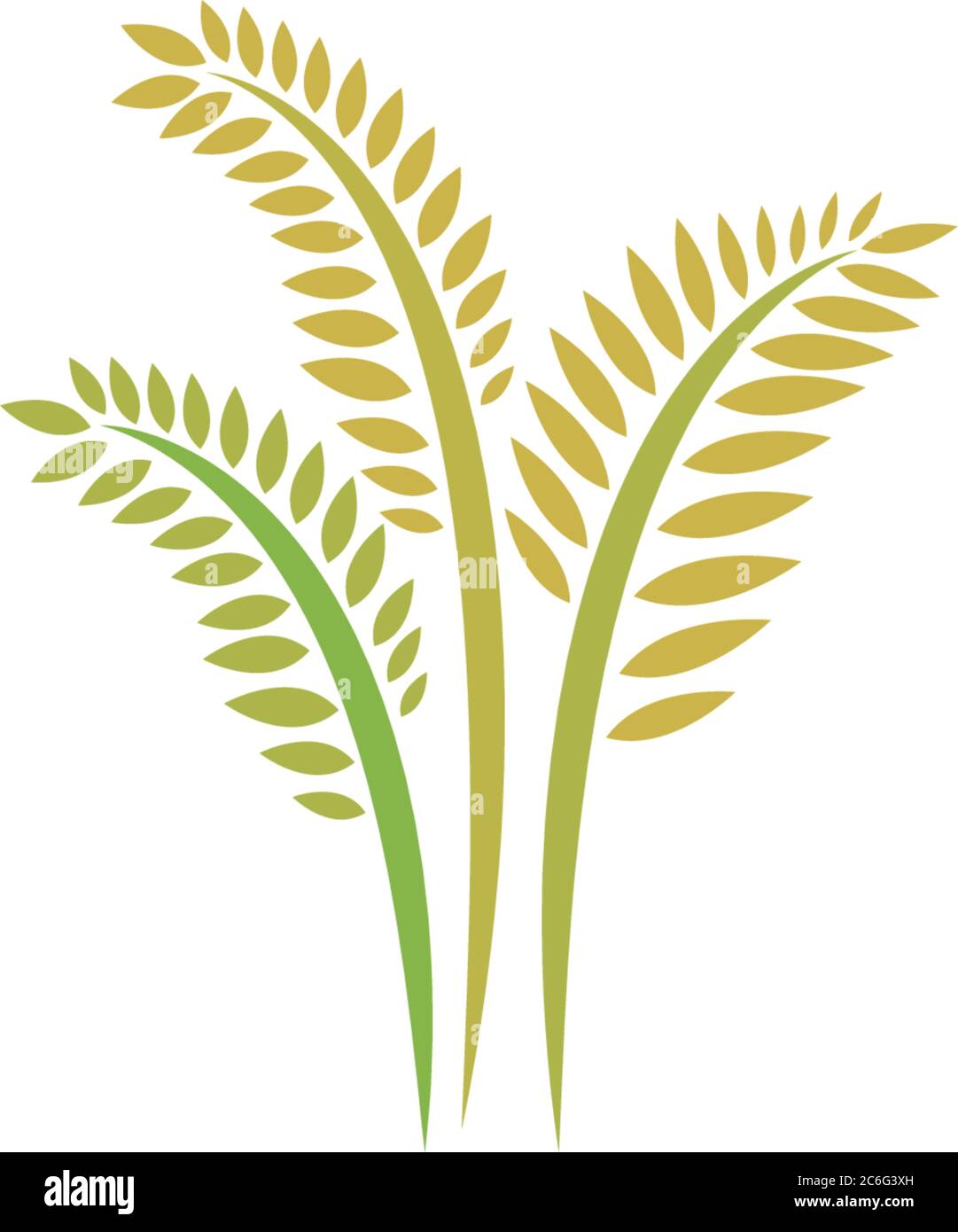 Rice plant logo icon concept illustration Stock Vector Image & Art - Alamy