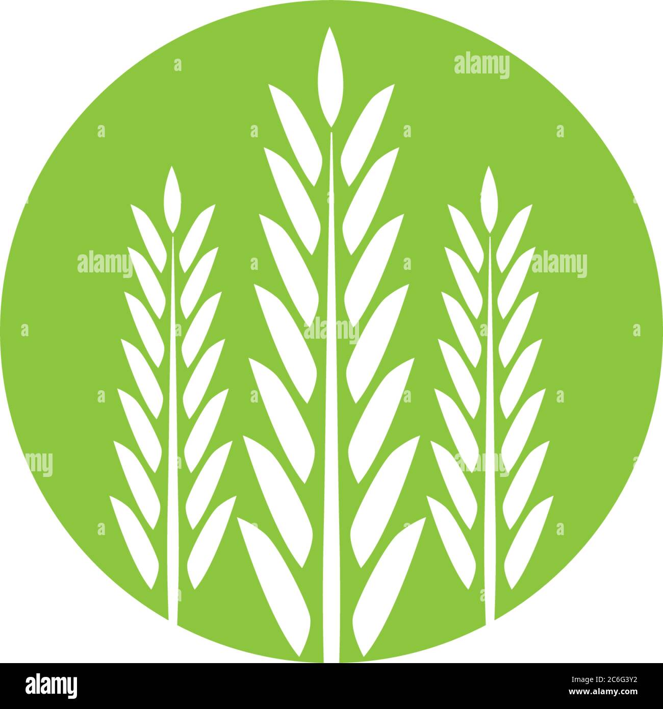 Rice plant logo icon concept illustration Stock Vector Image & Art - Alamy