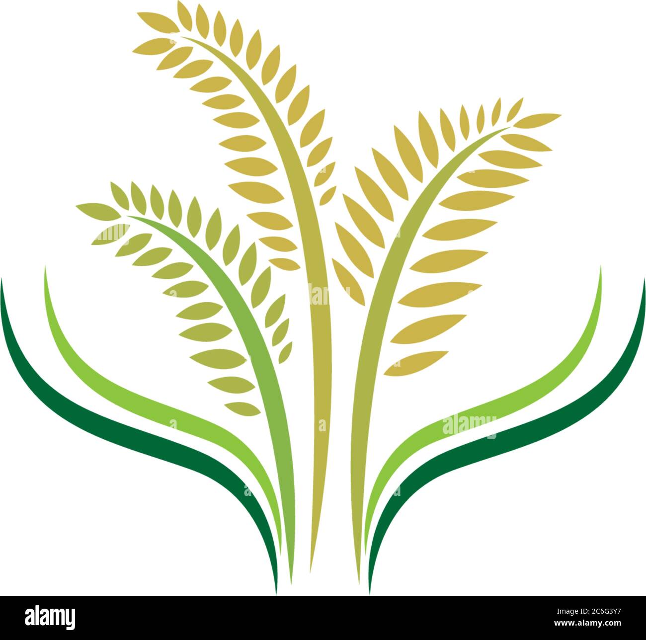 Rice plant logo icon concept illustration Stock Vector Image & Art - Alamy
