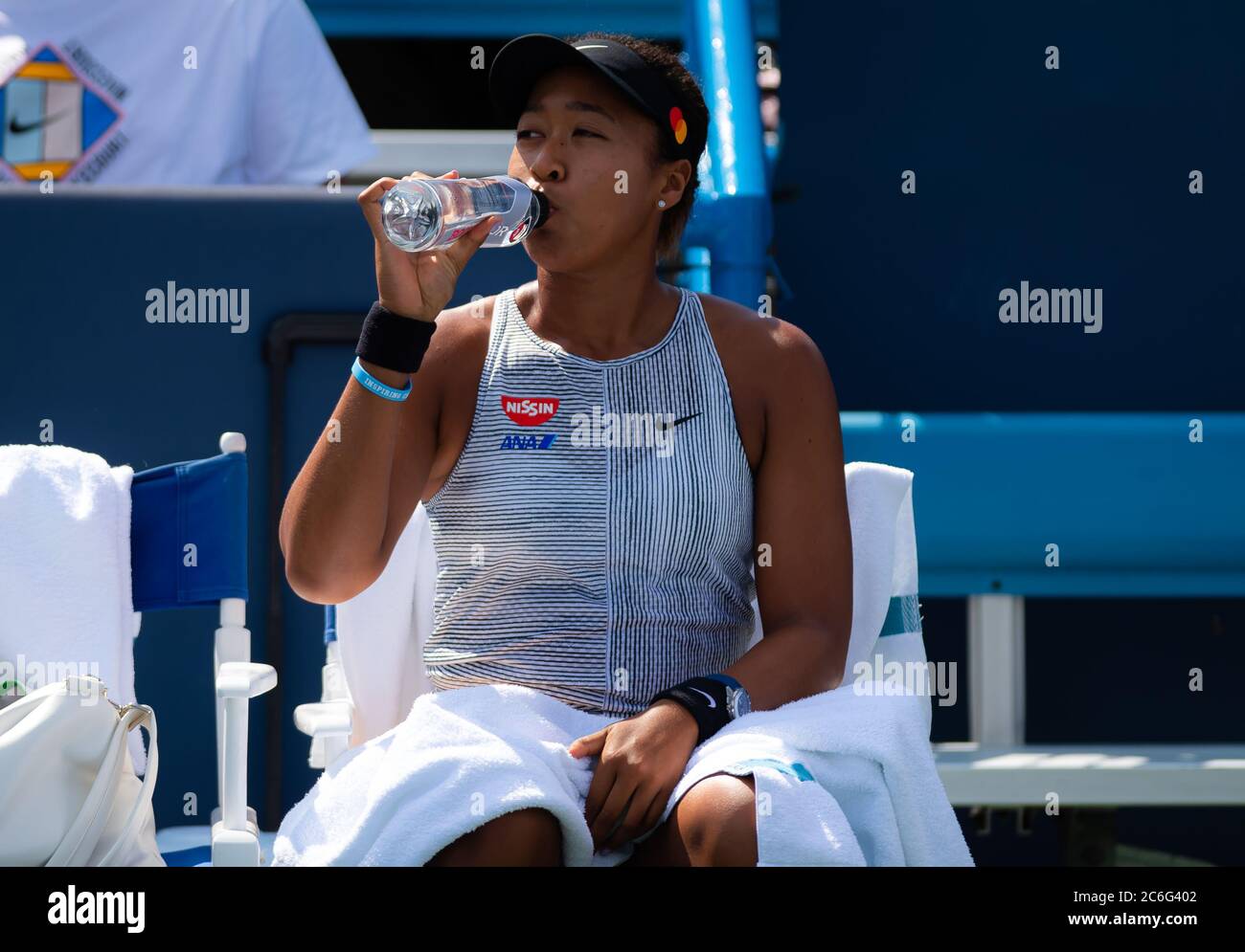 Naomi Osaka of Japan in action during her third-round match at the 2019 ...