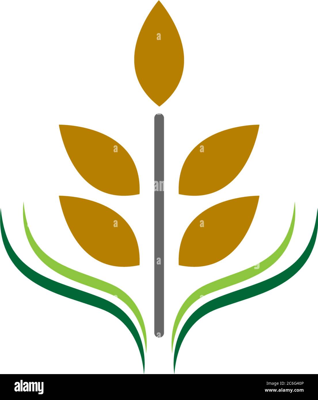 Rice plant logo icon concept illustration Stock Vector Image & Art - Alamy