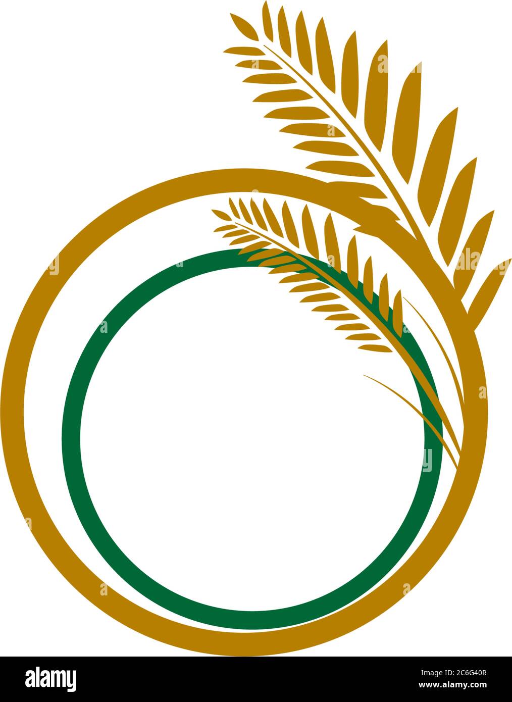 Rice Plant Logo Vector