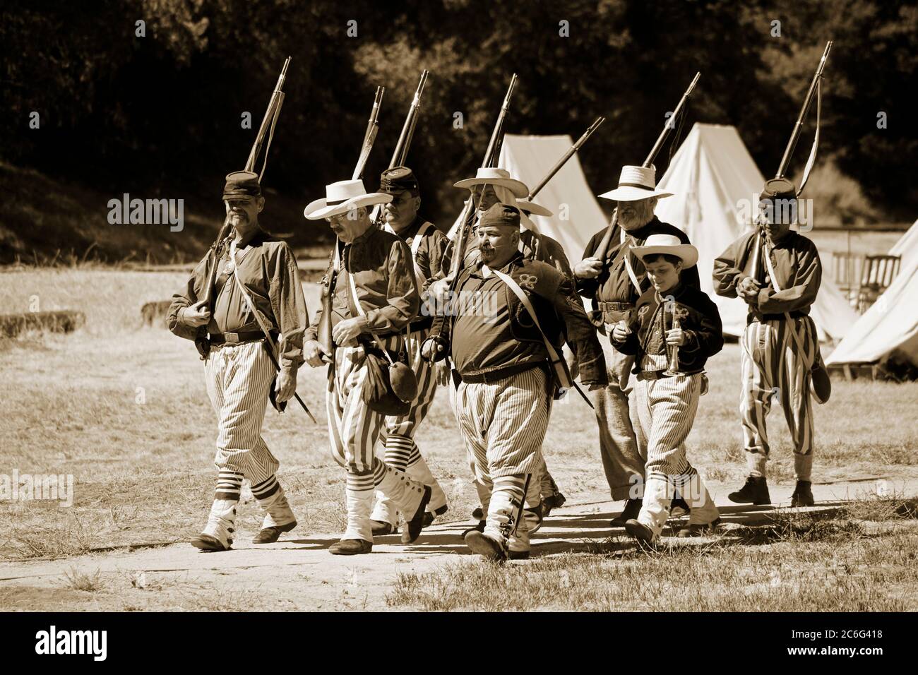 Civil War reenactment at Fort Tejon State Historic Park,Lebec,Kern ...
