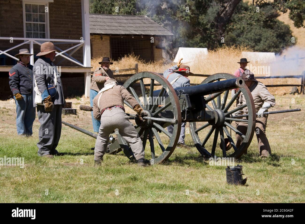 Civil War reenactment at Fort Tejon State Historic Park,Lebec,Kern ...