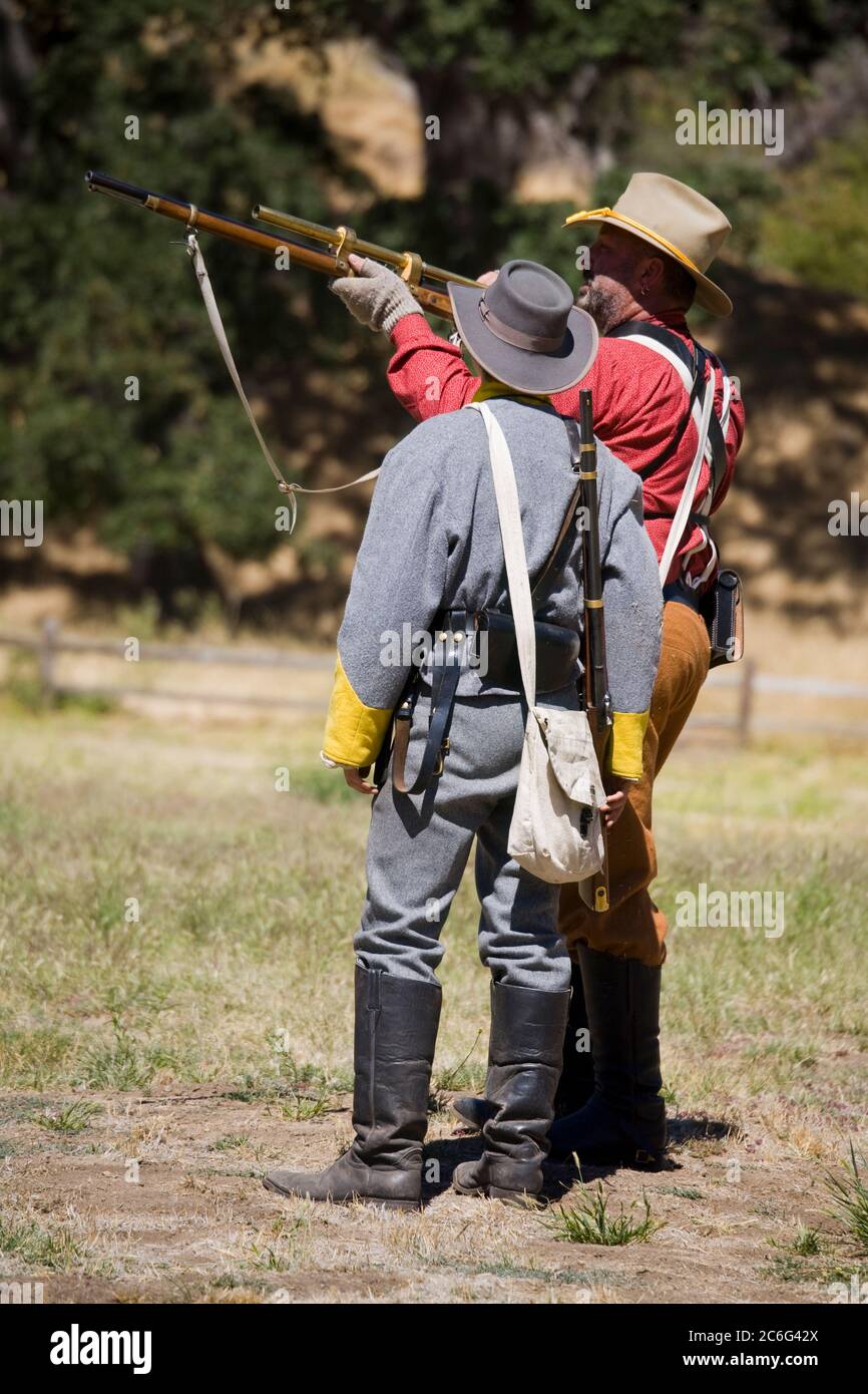 Civil War reenactment at Fort Tejon State Historic Park,Lebec,Kern ...