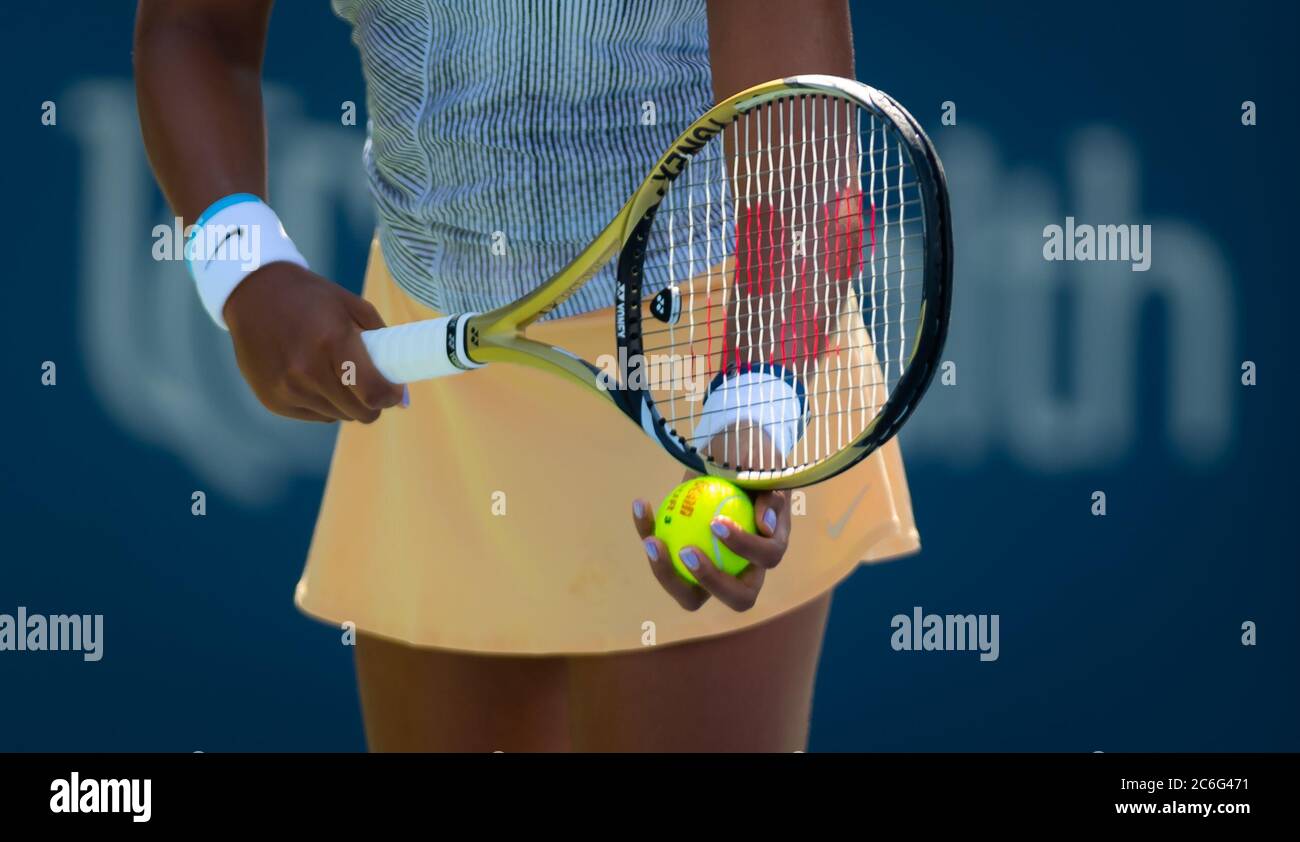 Naomi Osaka of Japan in action during her quarter-final match at the ...