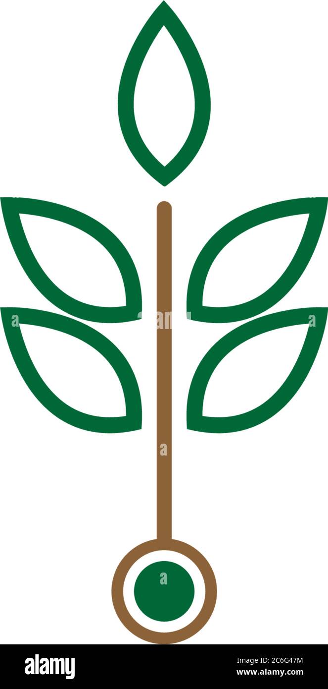 Rice Plant Logo Icon Concept Illustration Stock Vector Image And Art Alamy